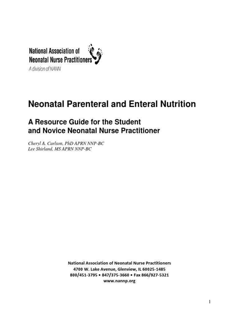 Neonatal Parenteral and Enteral Nutrition | PDF | Calcium | Breastfeeding