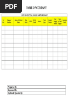 Machine History Card: Format No. | PDF