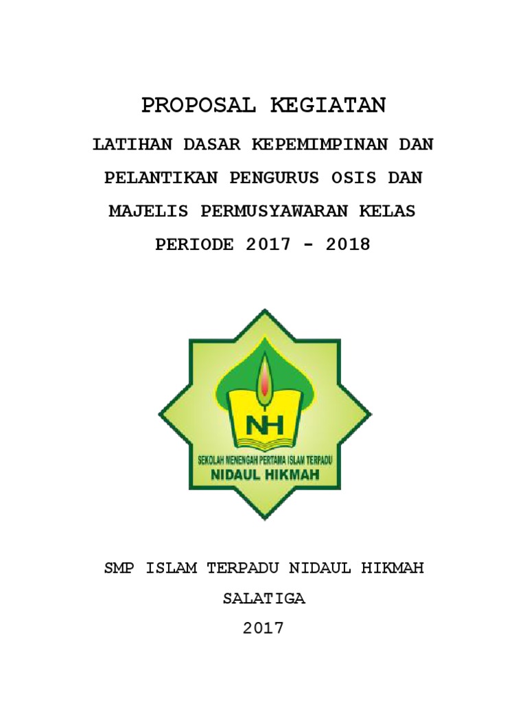 Proposal LDKS Pengurus OSIS 2017-2018 | PDF