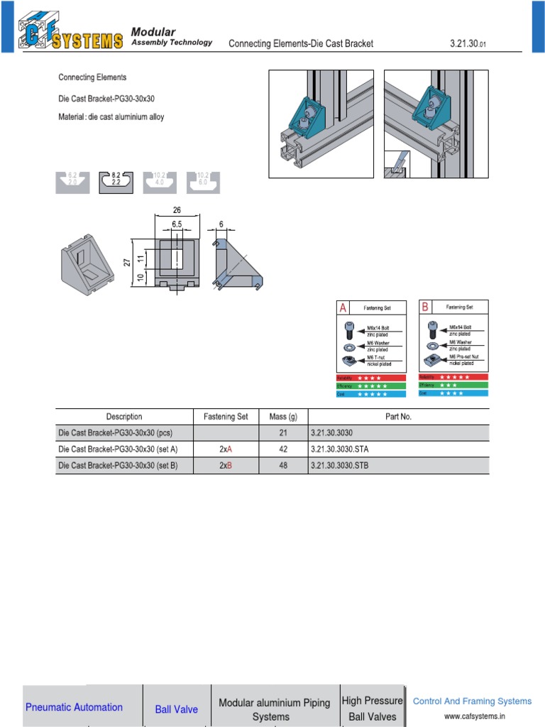 CONTROL FRAMES ConnectingElements-DieCastBracket | PDF