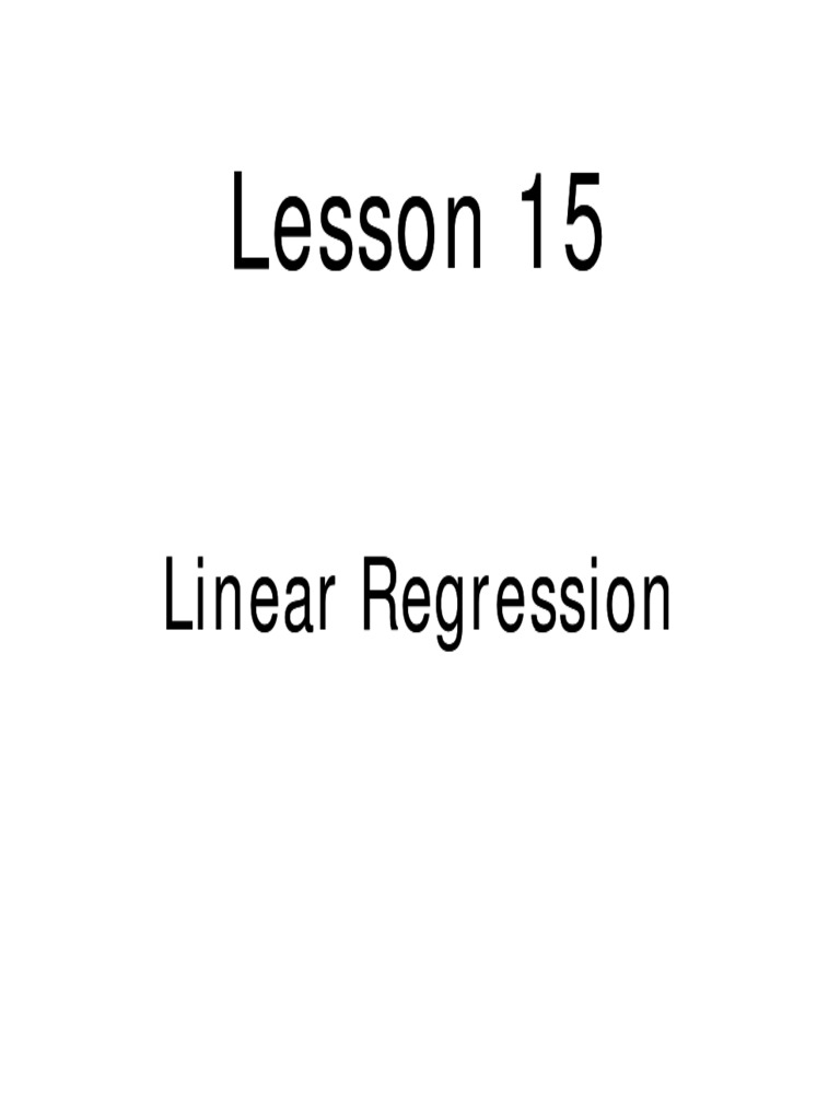 Linear Regression | PDF | Correlation And Dependence | Student's T Test