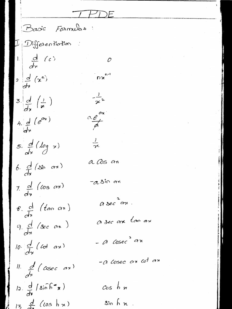 Tpde M3 Formulas PDF | PDF