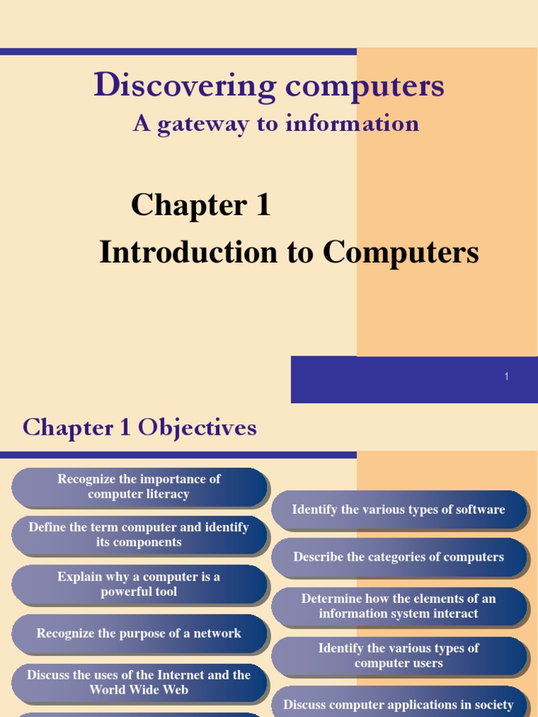 Chapter 1 Introduction To Computer Pdf Computer Data Storage Personal Computers