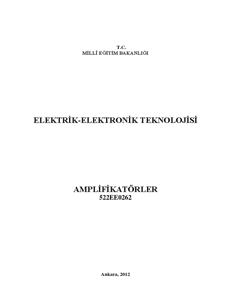 Amplifikatörler, MEGEP PDF | PDF