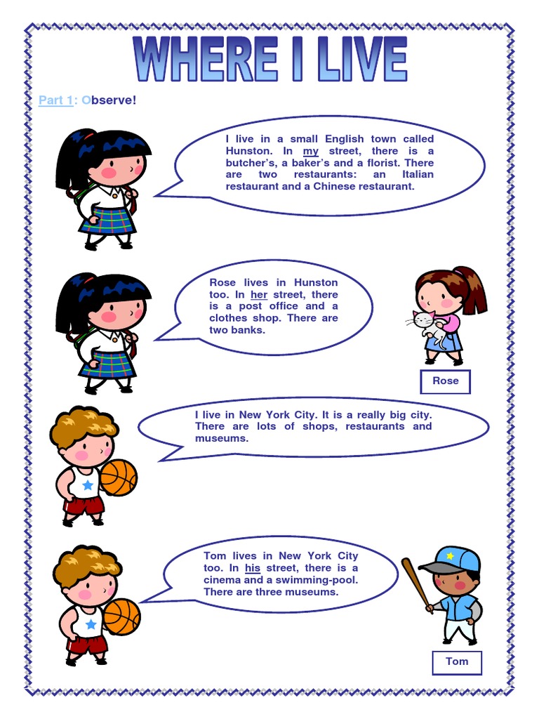 Where I Live | PDF | Plural | Grammatical Number