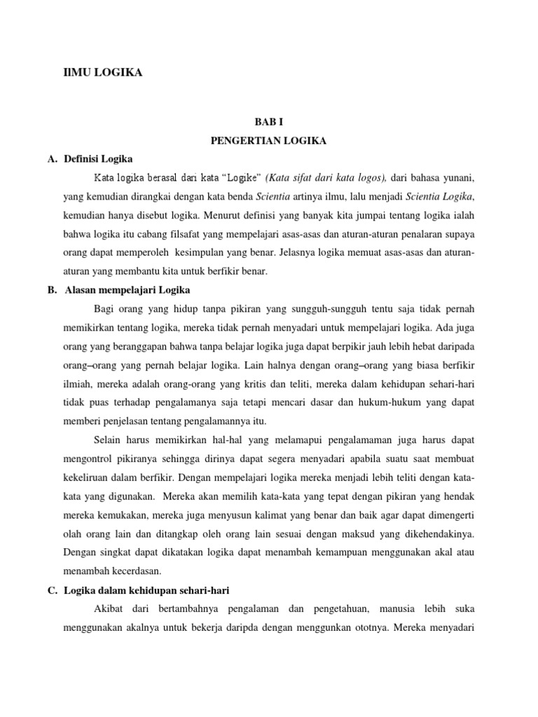 Pengantar Ilmu Logika dan Penerapannya | PDF