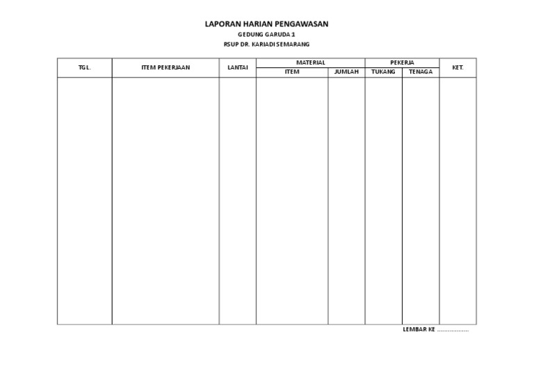Blanko Lap Harian | PDF