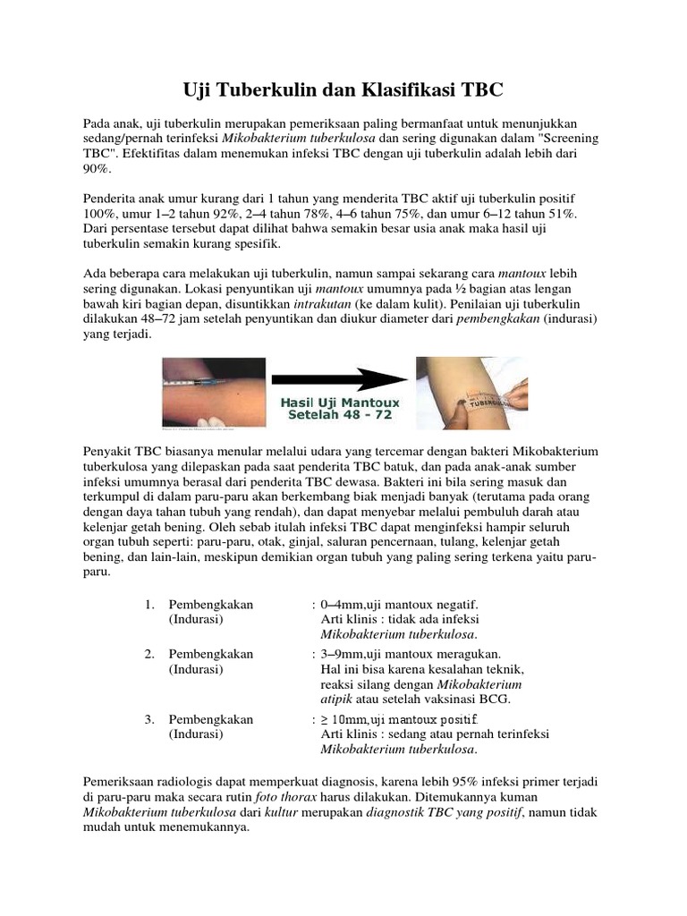 Uji Tuberkulin Dan Klasifikasi TBC | PDF | Pengembangan Diri