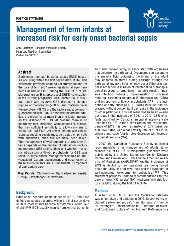 Management Infant Sepsis | PDF | Sepsis | Medicine