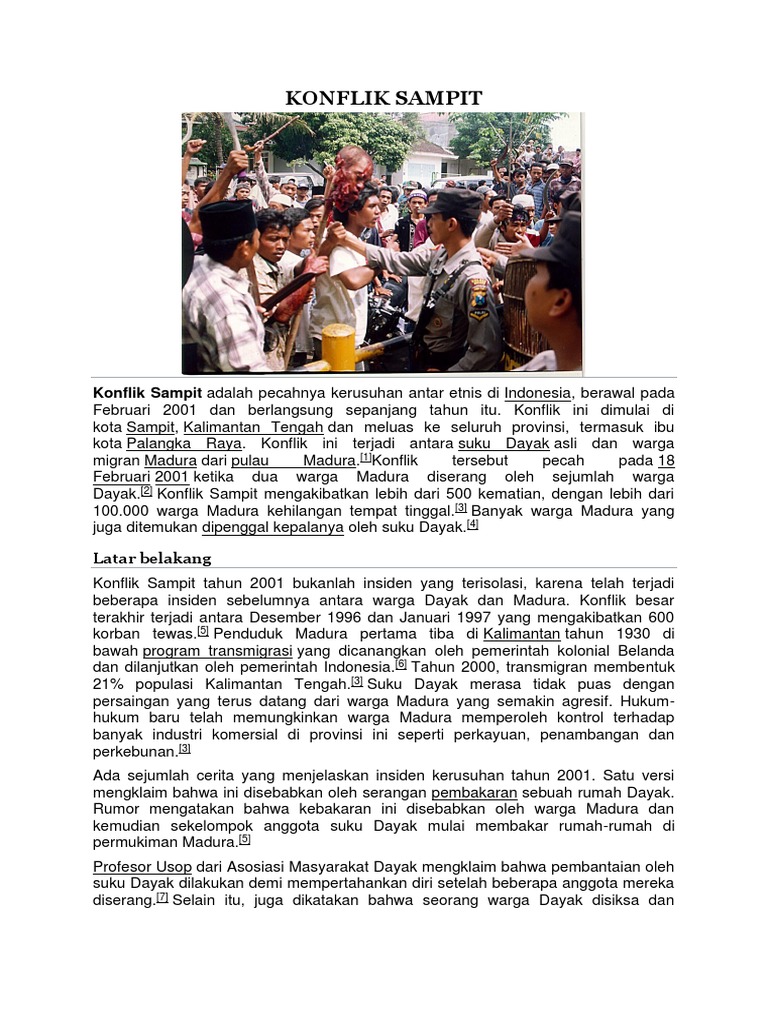 Konflik Sampit | PDF