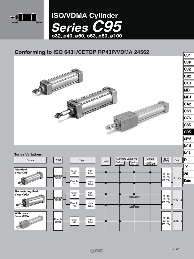 Series: ISO/VDMA Cylinder | PDF | Piston | Cylinder (Engine)