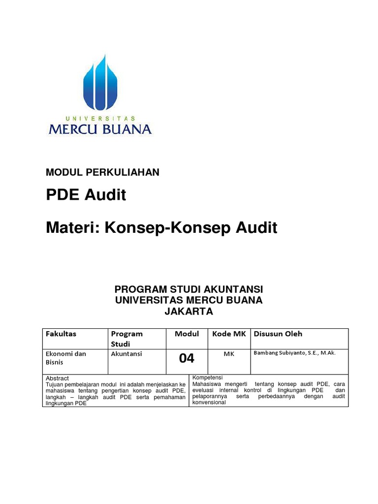 Modul EDP Audit (TM4) | PDF