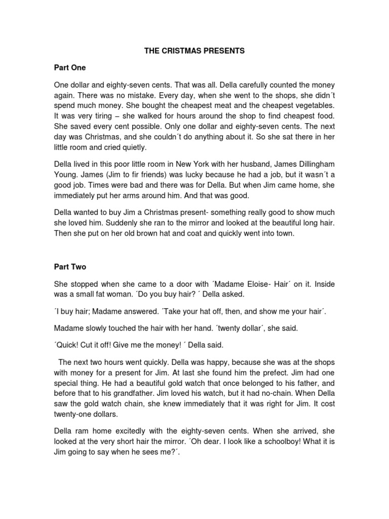 The Cristmas Presents Part One | PDF