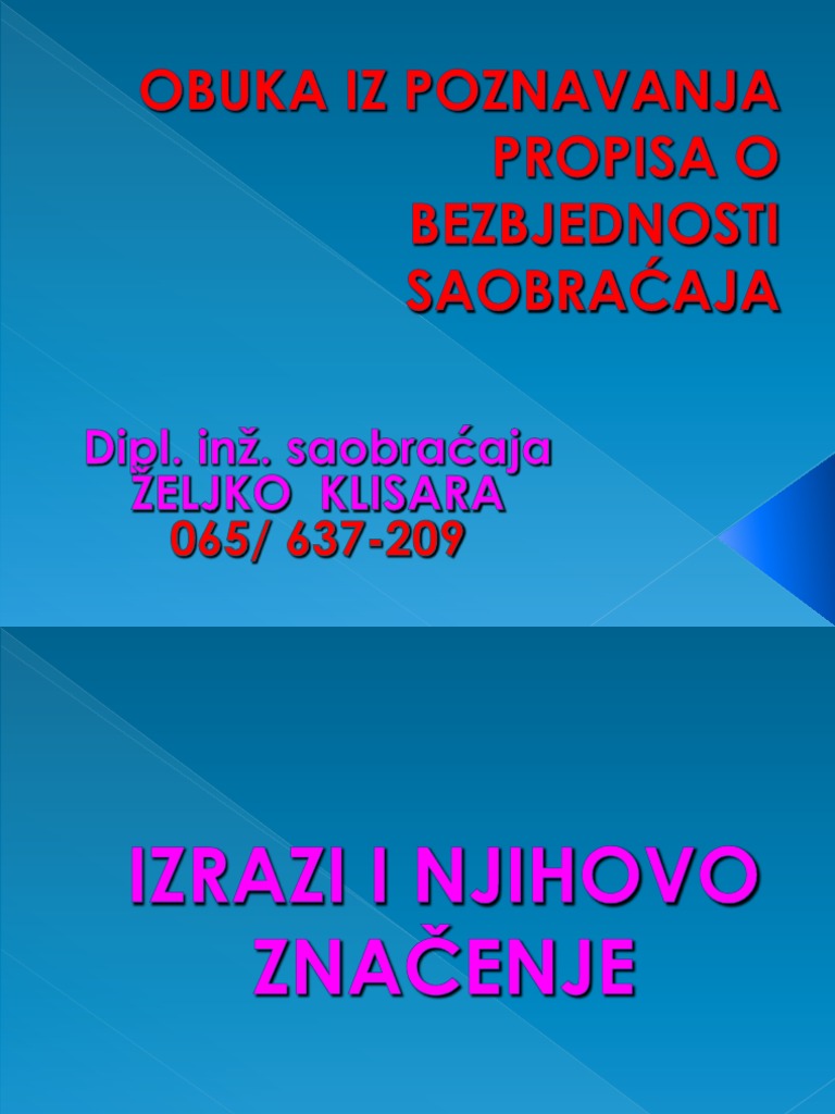 Izrazi I Njihovo Znacenje | PDF