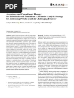 ACT Case Formulation Template v2.0 | PDF | Thought | Self