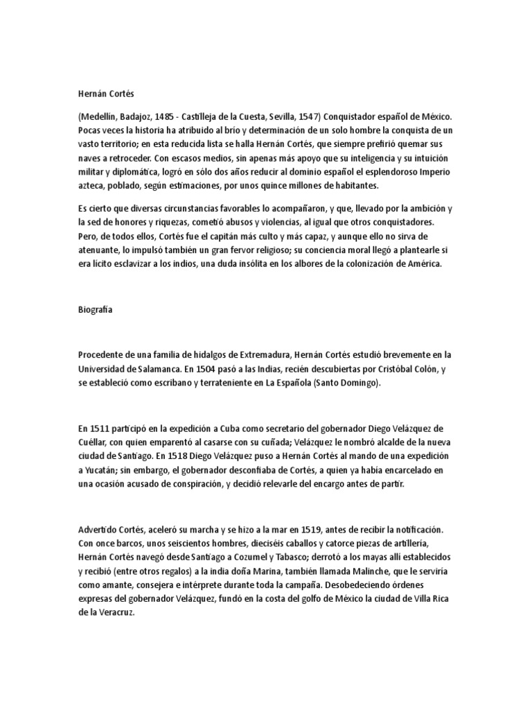 Hernán Cortés | PDF | Hernán Cortés | Imperio español