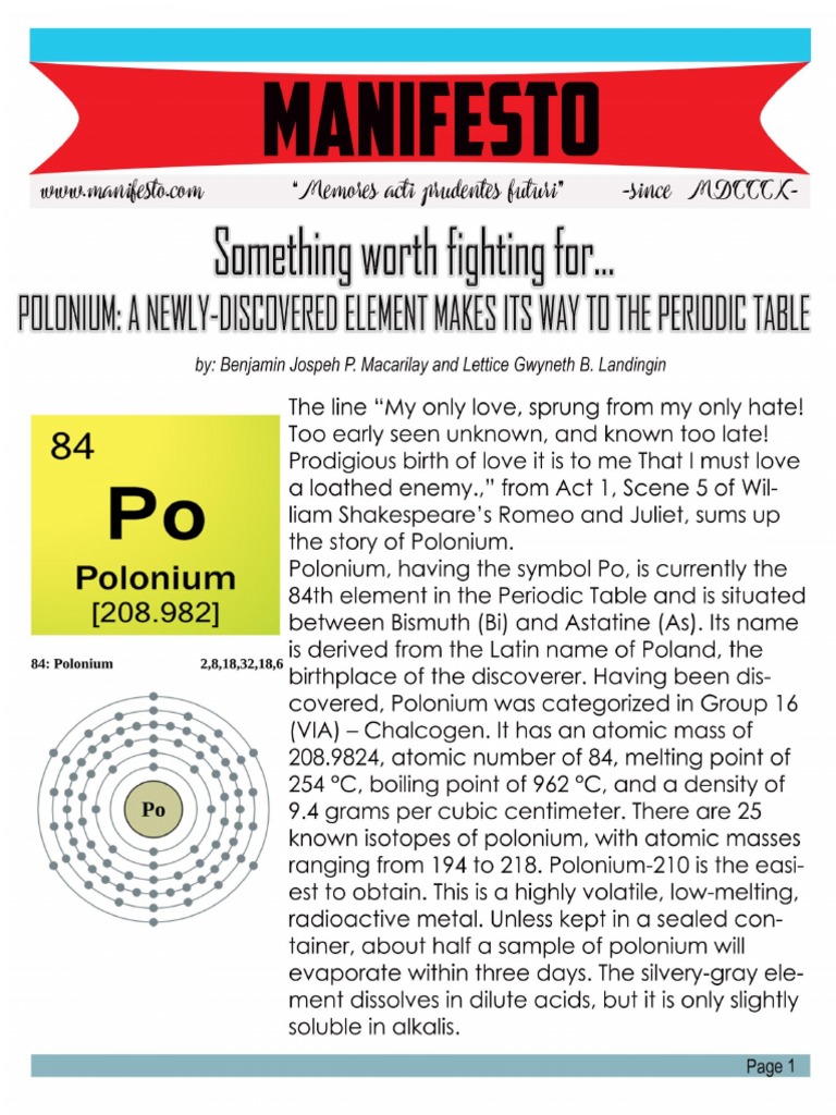 Polonium | Radioactive Decay | Nuclear Physics