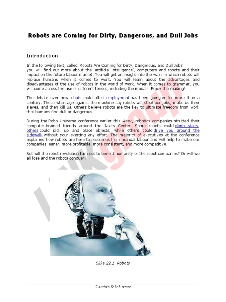 Robots Are Coming For Dirty, Dangerous, and Dull Jobs | PDF | Robot ...