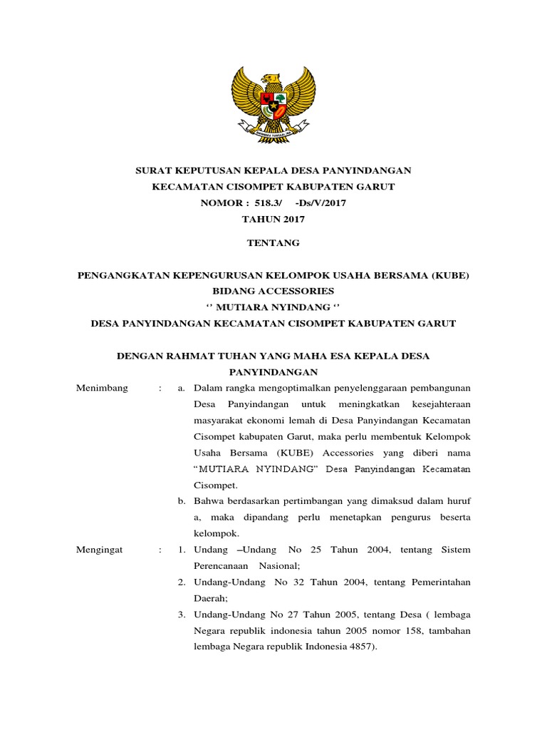 SK Kelompok Kube Accessories | PDF