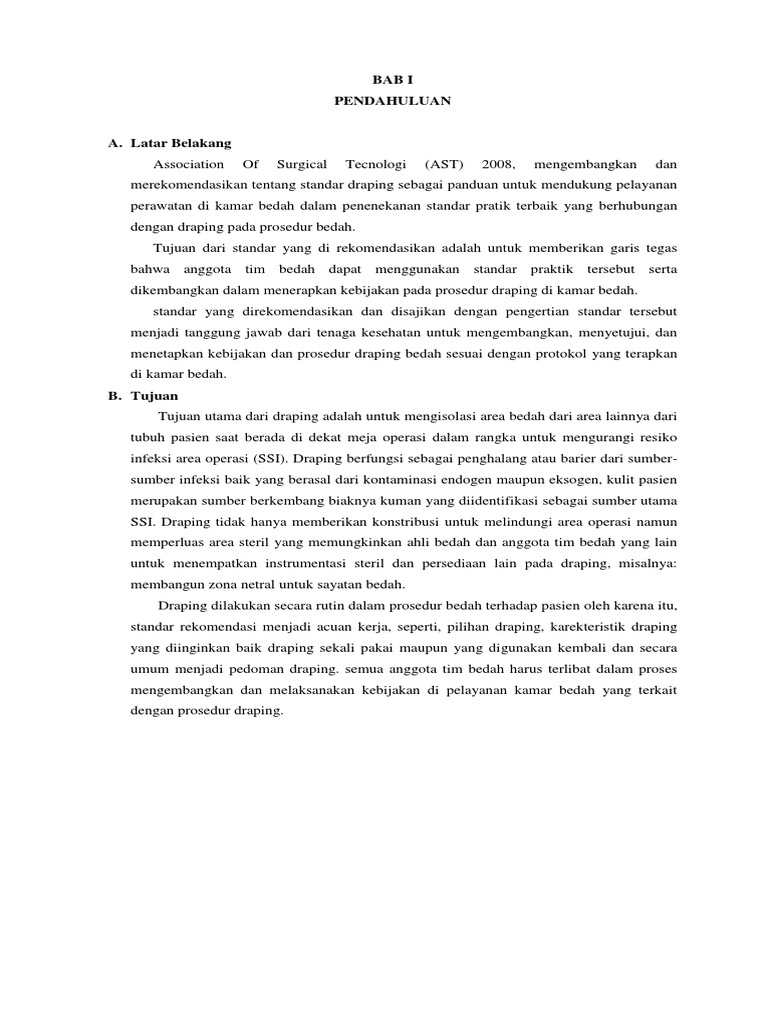 Draping Linen Operasi | PDF