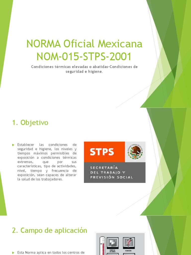 Norma Oficial Mexicana Nom 015 Stps 2001 | PDF | Bienestar | Medicina