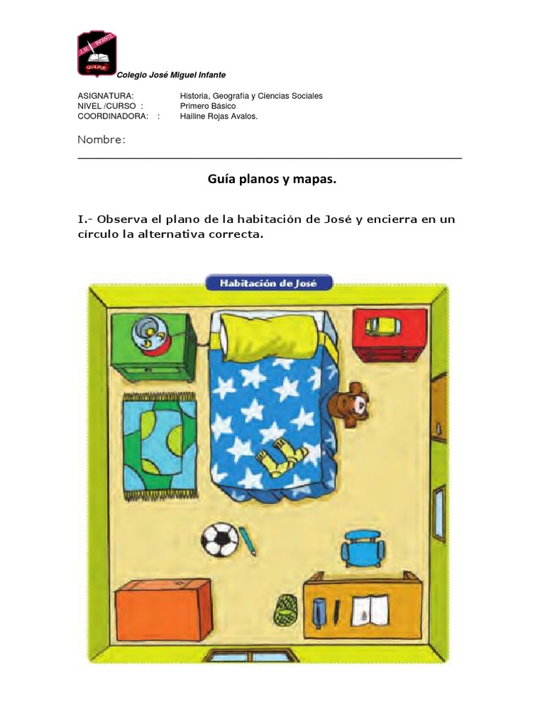 Guía de Planos y Mapas para Primero Básico | PDF | Ciencias sociales ...