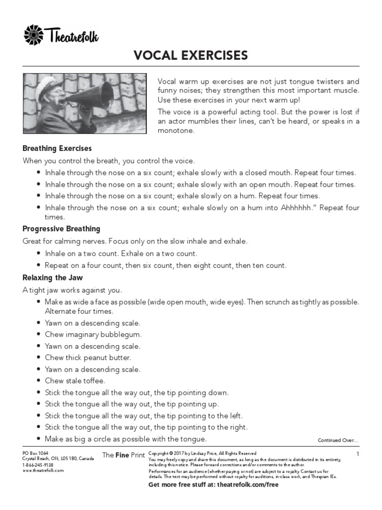 Vocal Exercises | PDF | Exhalation | Singing