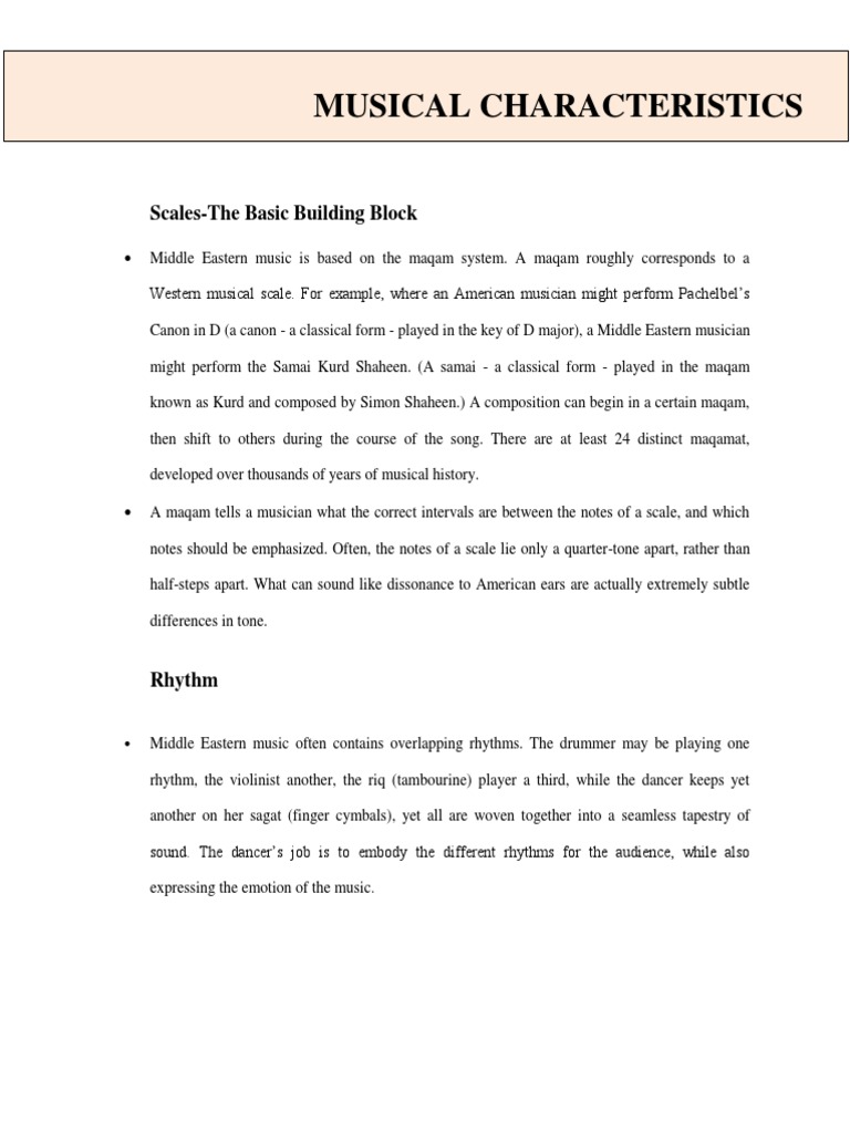 Musical Characteristics: Scales-The Basic Building Block | PDF ...