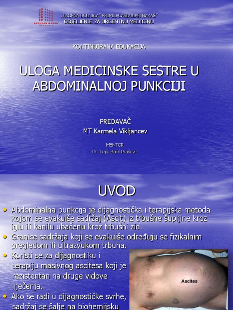 Abdominalna Punkcija | PDF