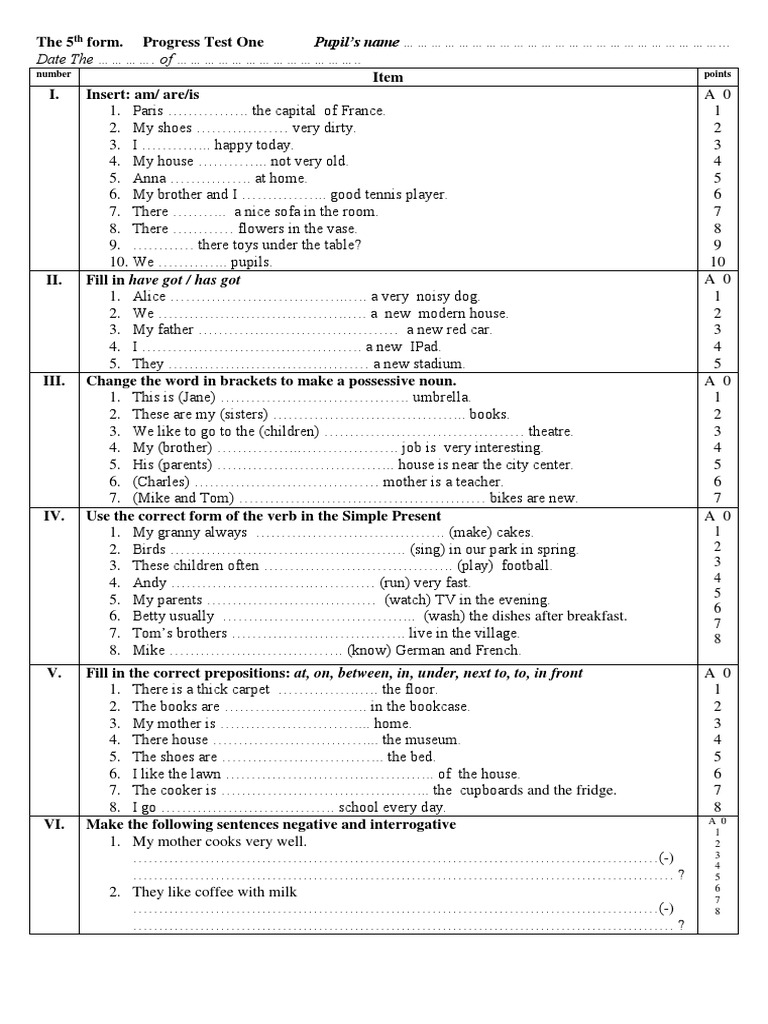 A Progress Test | PDF | Linguistic Morphology | Syntactic Relationships