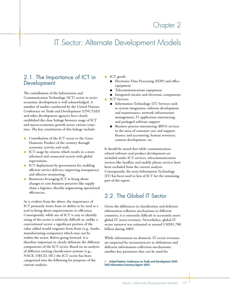 It Sector: Alternate Development Models: 2.1. The Importance of ICT in ...