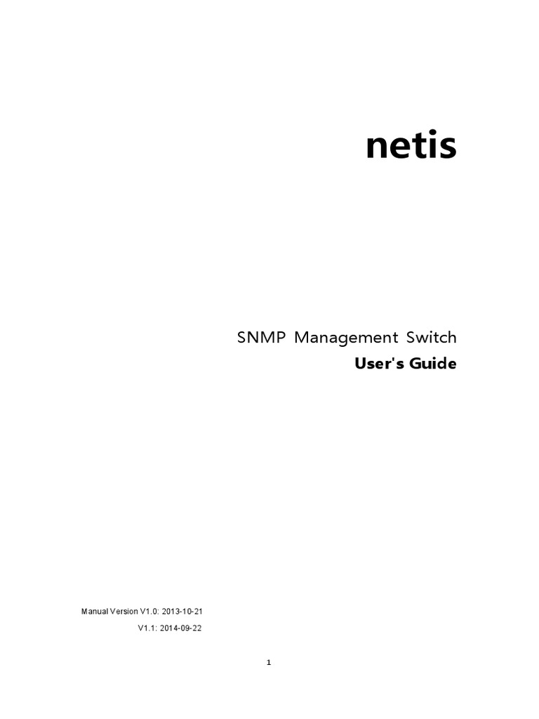Netis PE6326GF User Manual V1.0 | PDF | Network Switch | Ip Address