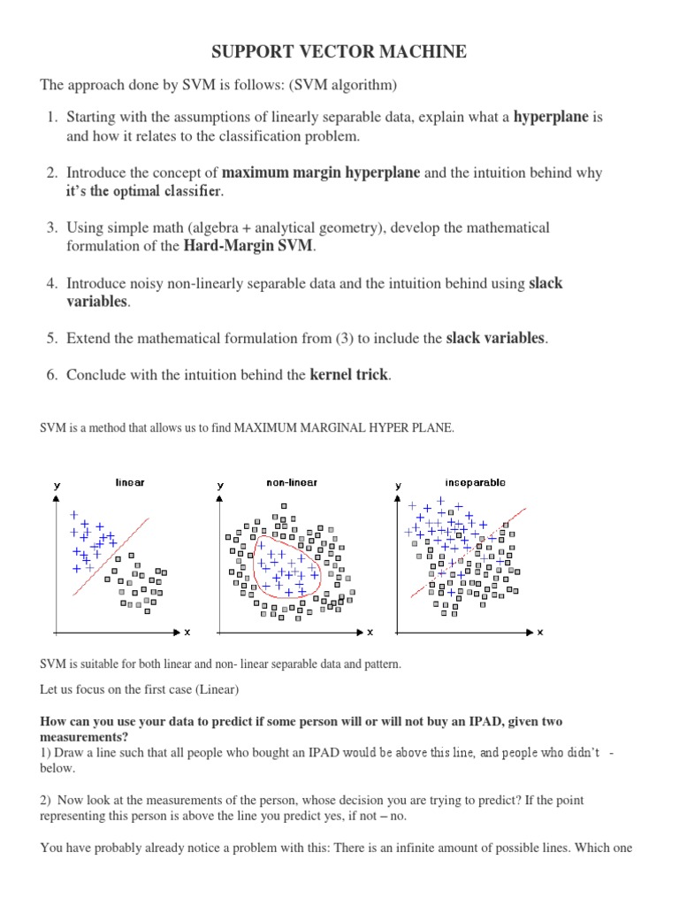 Support Vector Machine Pdf Support Vector Machine Mathematical Concepts