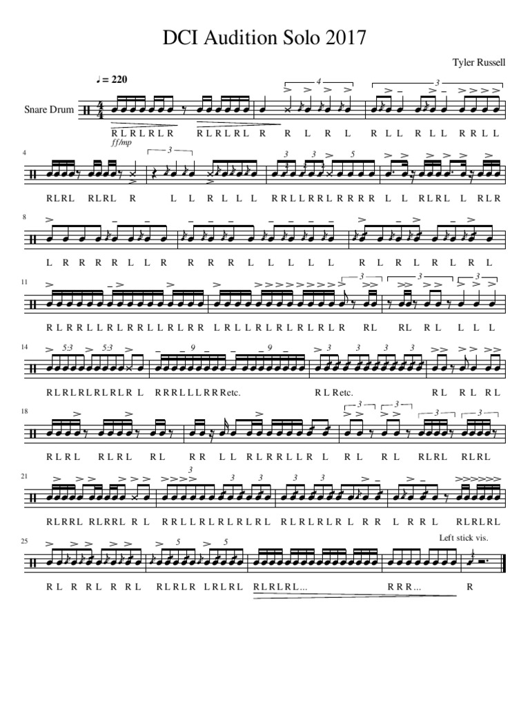 DCI Audition Solo | PDF
