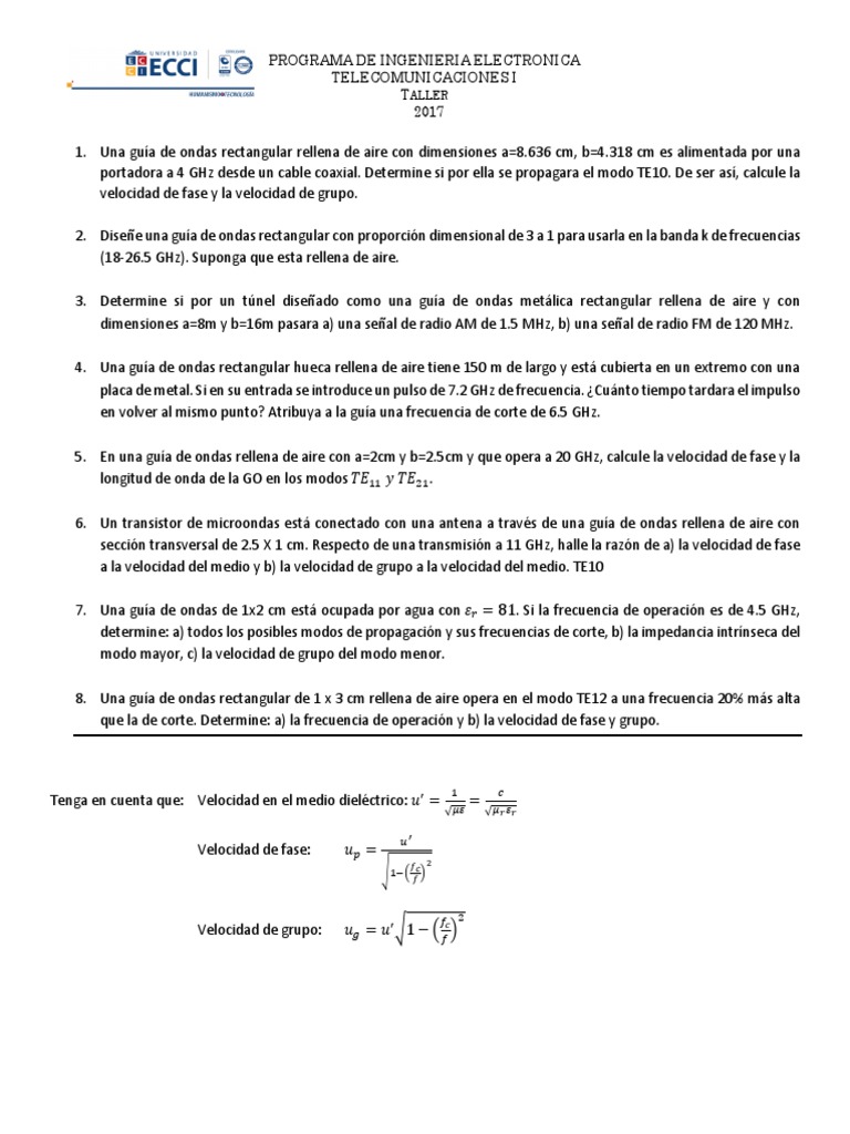 Taller Guias de Onda | PDF | Olas | Frecuencia