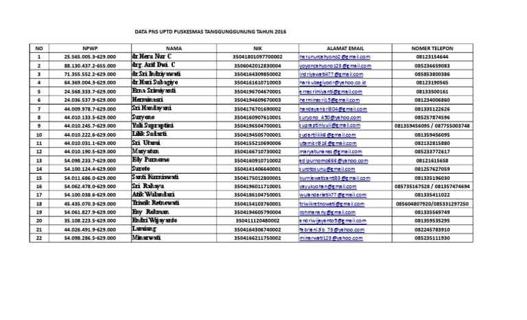 Data Pns Efiling | PDF