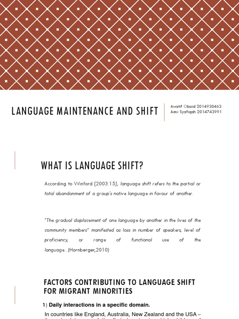Language Maintenance and Shift | Download Free PDF | Multilingualism ...