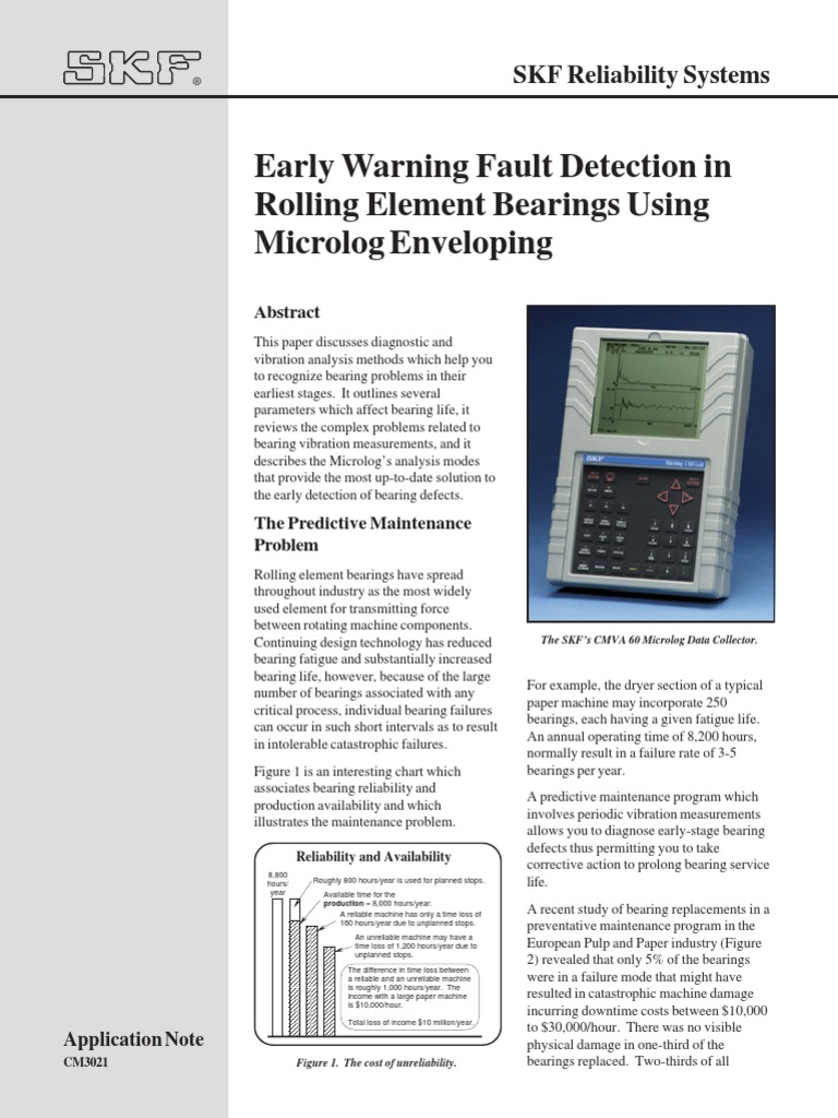 Early Warning Fault Detection In Rolling Element Bearings Using Microlog Enveloping Download