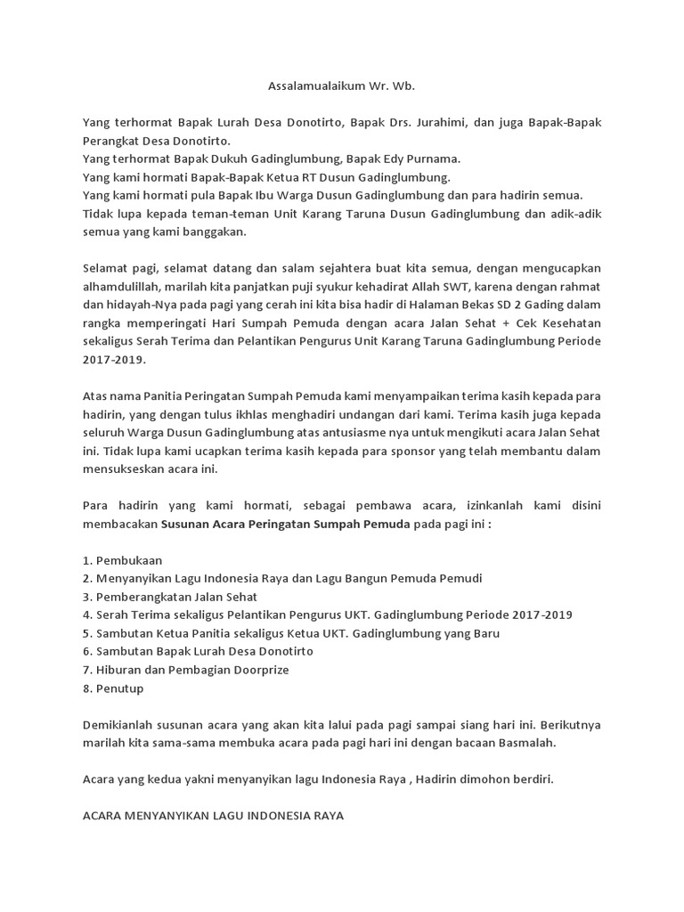 Contoh Teks Pembawa Acara Hiburan Musik - tukaffe.com