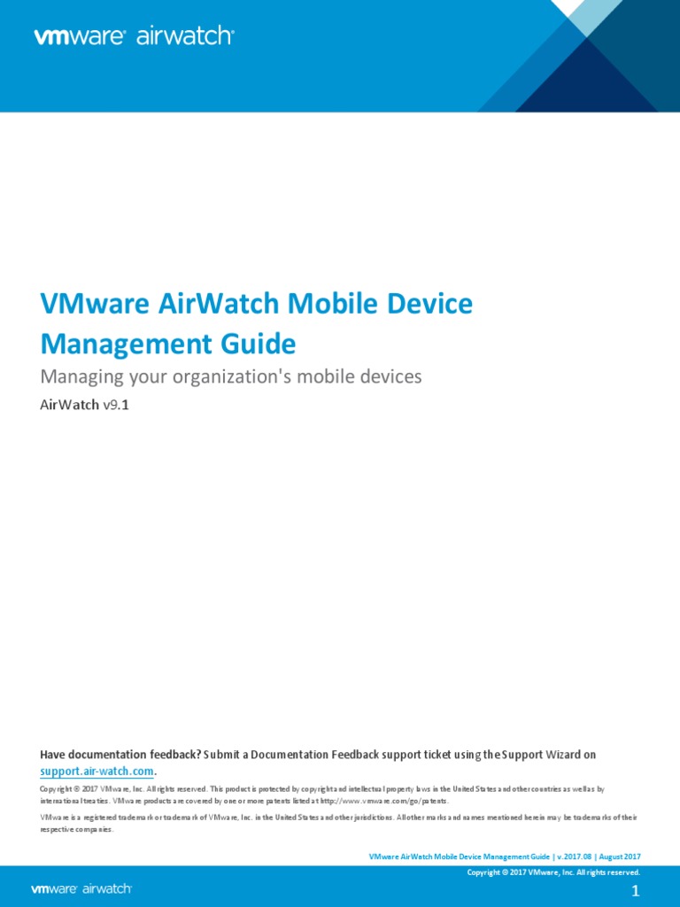 Mobile Device Management Guide v9 - 1 | PDF | Mobile App | Digital ...