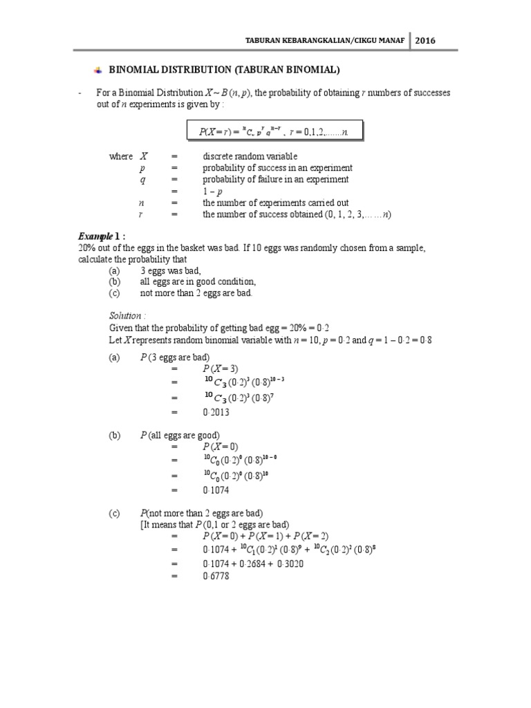 Binomial & Normal Distribution Guide | PDF | Normal Distribution | Probability Distribution
