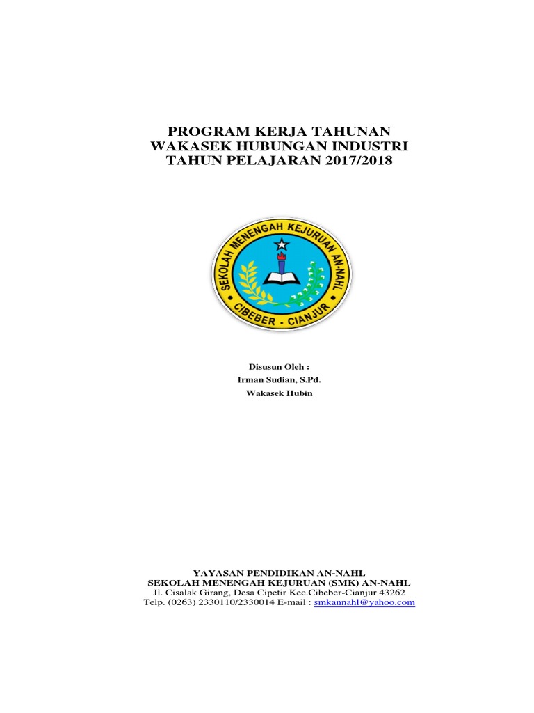 Program Kerja Waka Hubin | PDF | Bisnis | Seni