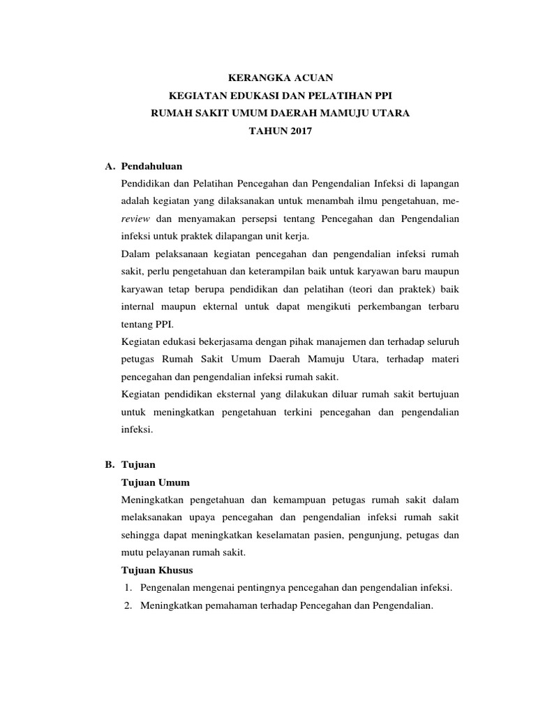 TOR Edukasi PPI | PDF