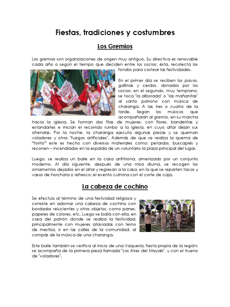 Fiestas, Tradiciones y Costumbres | Descargar gratis PDF | Bailes ...