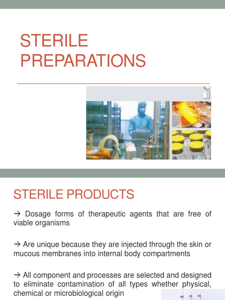 8 - Sterile Preparations | PDF | Sterilization (Microbiology) | Glasses
