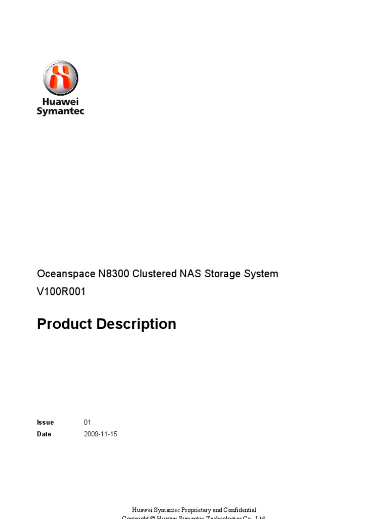 Ocean Space N8300 Clustered NAS Storage System (Product Description ...