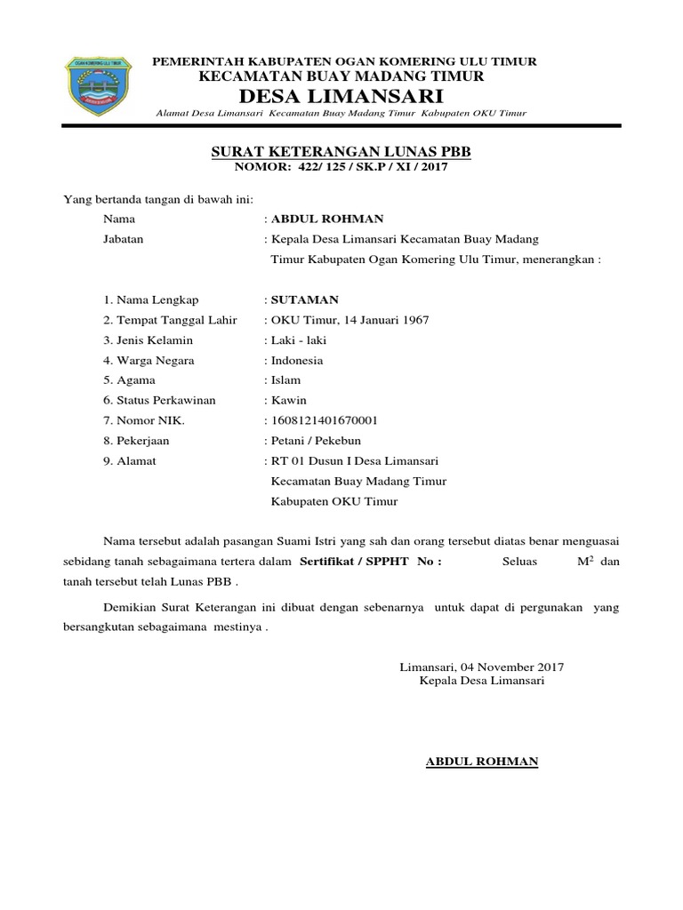 Lunas PBB Kang Muhtar Dan Legimin | PDF