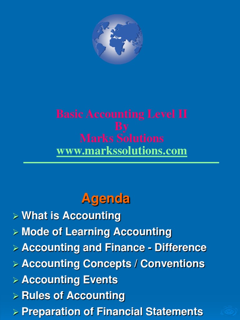 Basic Accounting Level II by Marks Solutions | PDF | Debits And Credits ...