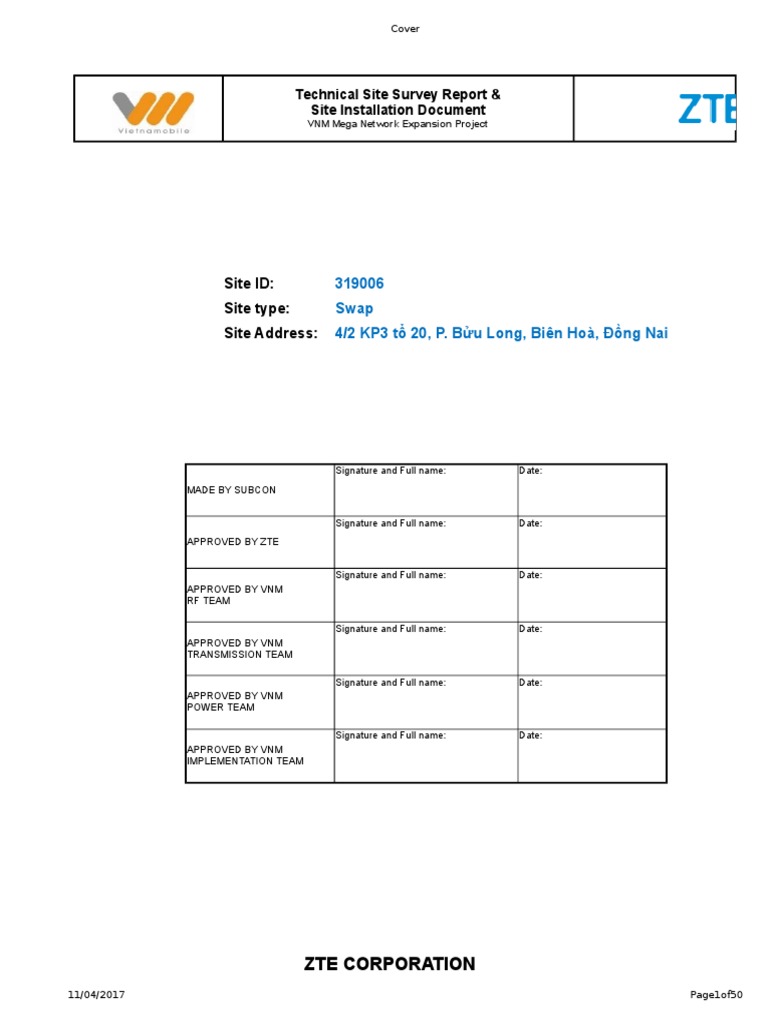 Technical Site Survey Report | PDF