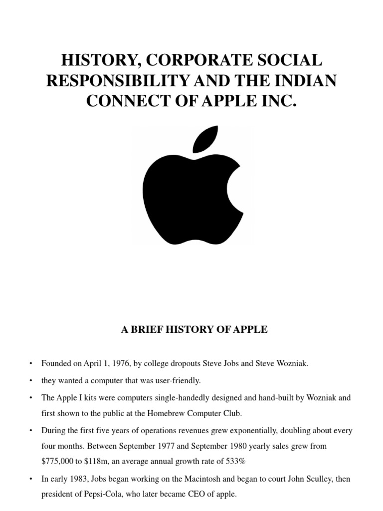 Brief History of Apple Inc. | PDF | Apple Inc. | I Phone